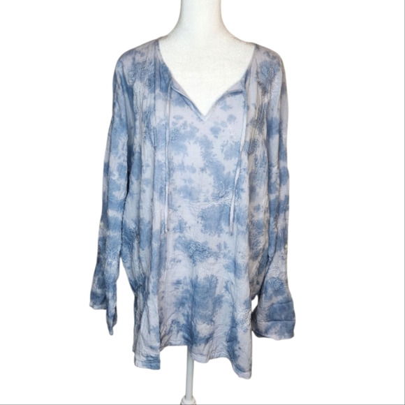 J. Jill | Tops | New J Jill Purejill Tie Dye Popover Tunic With Tonal ...